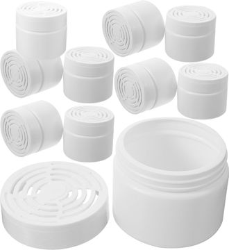 NUOBESTY 10 St&uuml;ck Wei&szlig;e Kunststoff Lufterfrischerbox mit Hohlem Design 150ml Geruchsentferner Etui f&uuml;r Badezimmer und Schlafzimmer Nachf&uuml;llbar Schnelle Duftver