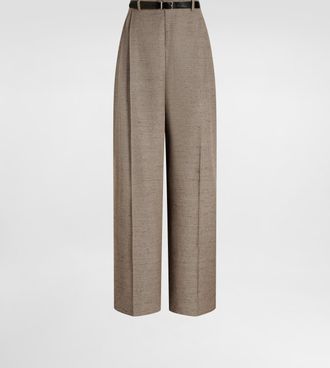 Dolce & Gabbana Tweed-effect Linen And Viscose Trousers - Frau Hosen Und Shorts Beige 46