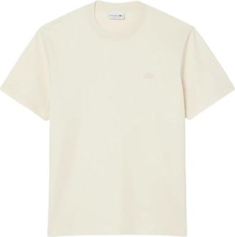 Lacoste Homme, Tops, Beige, Taille: XL T-shirt Signature Brod&eacute;
