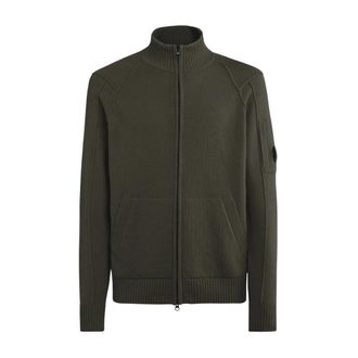 C.P. Company Lambswool Full-zip Cardigan - - Knitwear - Herren - Gr&uuml;n - S