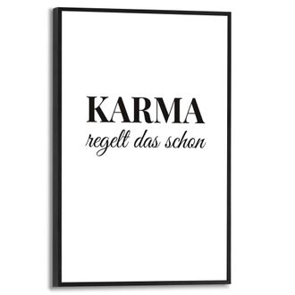Reinders Gerahmtes Bild, Karma, Schlafzimmer, Bilder, Wanddeko, Room Decor, MDF, Schwarz-Wei&szlig;, 30 x 20cm
