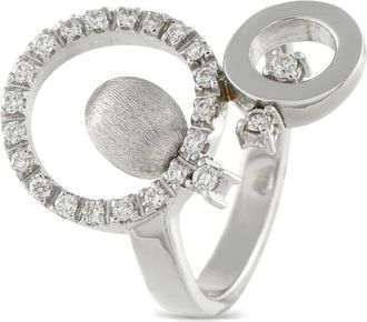Nanis bague en or blanc 18ct ornée de diamants - Argent