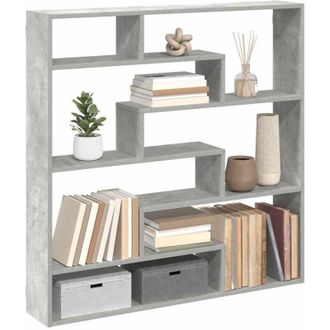 vidaXL Vidaxl - tag&egrave;re cube murale 7 compartiments gris b&eacute;ton bois ing&eacute;nierie