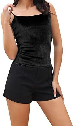 Generic D&eacute;bardeur pour femme - En velours - Avec une couche de base - Petit d&eacute;bardeur tendance, Noir, XL