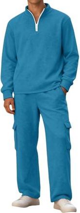 Generic Survetement Homme Ensemble Sweat &Agrave; Capuche Manche Longues Et Pantalon Jogging Tracksuit D&eacute;contract&eacute; Automne Hiver D&eacute;contract&eacute; Ensemble 2 Pi&egrave;ces Sportw