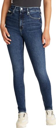 Calvin Klein Damen Jeans Hose High Rise Skinny Fit, Blau (Denim Dark), 30W/31L
