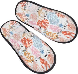 Generic Fourrure Pantoufles R&eacute;cif Corallien Peluche Pantoufles DH&ocirc;tel Cozy Chausson Hotel Pour Invit&eacute; Camping Chambre M