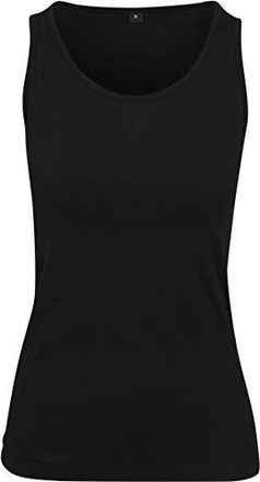 Build Your Brand Débardeur Basique pour Femme Femme Top Noir XL, 100% Coton, Regular/Coupe Standard