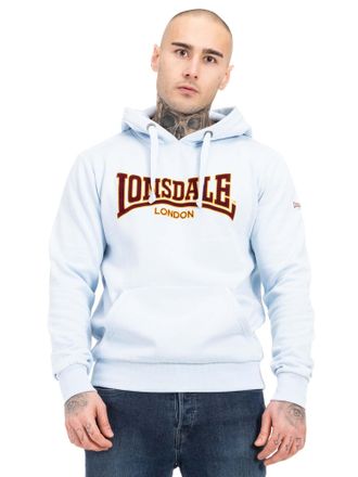 Lonsdale Herren Kapuzensweatshirt schmale Passform Hooded Classic LL002, Soft Sky, M