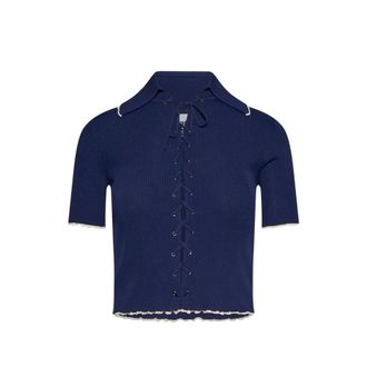 Silvian Heach Damen, Strickwaren, Blau, XSGr&ouml;&szlig;e