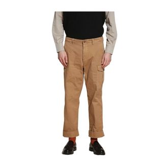 Mason's Homme, Pantalons, Brun, Taille: XL Pantalon cargo en gabardine, coupe d&eacute;contract&eacute;e