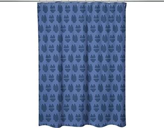 Bonamaison Le Jardin du Lin Digital Gedruckter Duschvorhang, Badewannenvorhang, Duschvorhangringe Enthalten, Größe: 140x200 cm - Entworfen und Hergestellt in der