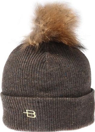 Baldinini Bonnet en laine - Femme - Accessoires - Brun - Taille: ONE Size