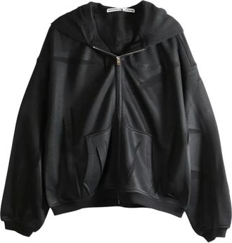Alexander Wang Kapuzenjacke mit Reißverschluss - Schwarz