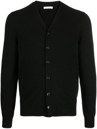 Malo Cardigan mit V-Ausschnitt - Schwarz