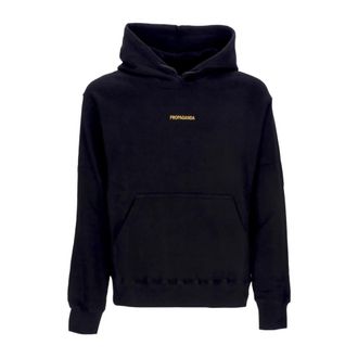 PROPAGANDA Schwarzer Gerippter Skin Hoodie - - Sweatshirts & Hoodies - Herren - Schwarzk - XL