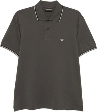 Emporio Armani Homme, Tops, Gris, Taille: 3XL Cotton Polo
