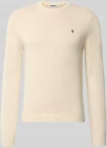 Review Strickpullover mit gerippten Abschl&uuml;ssen