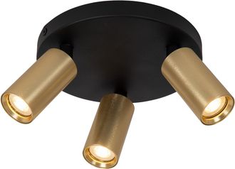 Lucide RITMO - Deckenstrahler - Ø 18 cm - 3xGU10 (MR11) - Mattes Gold/Messing