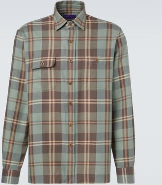 Ralph Lauren Purple Label Chemise en coton à carreaux