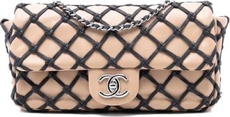 Chanel Hobo Bags - Small Calfskin Canebiers Net Flap - Gr. unisize - in Braun - f&uuml;r Damen