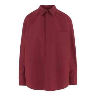SA SU PHI Baumwollmischhemd mit R&uuml;schen auf der R&uuml;ckseite - - Blouses & Shirts - Damen - Rot - XL