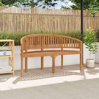 vidaXL vidaXL Bananenbank 151 cm Massivholz Teak