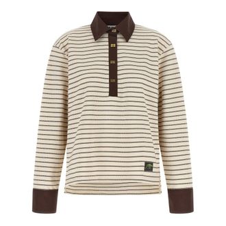 Ganni Langarm-Poloshirt - - Tops - Damen - Braun - M