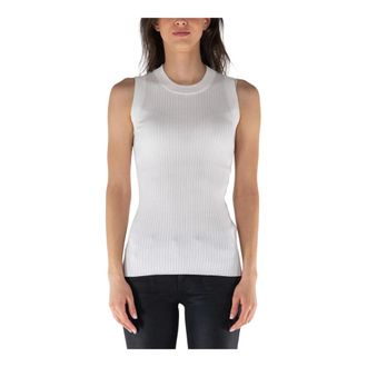 Sportmax Femme, Tops, Blanc, Taille: 38 FR D&eacute;bardeur &eacute;l&eacute;gant sans manches
