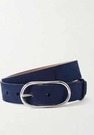 Gabriela Hearst Link Suede Waist Belt - Blue