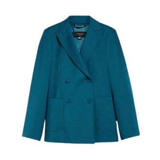 Max Mara Zweireihiger Blazer - - Jackets - Damen - Blau - M