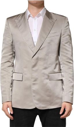 Dolce & Gabbana Homme, Vestes, Beige, Taille: L Veste Crois&eacute;e