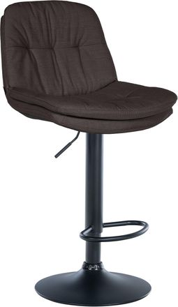 Clp Barhocker Laurel mit Stoffbezug I Barstuhl höhenverstellbar und drehbar I gepolsterter Tresenhocker mit Fußstütze und Rückenlehne, Farbe:dunkelgrau, M