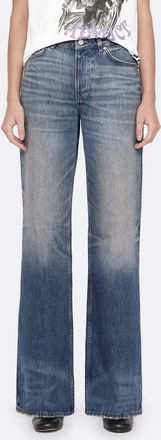 AllSaints Lou mit hohem Bund im Relaxed-Fit in Hellindigo-T&ouml;nung-Blau