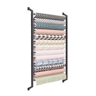 Generic Stoffrollen-Aufbewahrungsregal, Wandmontage, Vinyl, Mit Verstellbarer Stange, for Rollen, Leder Und Fensterfolien-Organizer(Can Hang 10 Rolls)