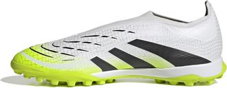 adidas Unisex Predator League Laceless Turf Football Boots Schuhe, Cloud White/Core Black/Lucid Lemon, 47 1/3 EU