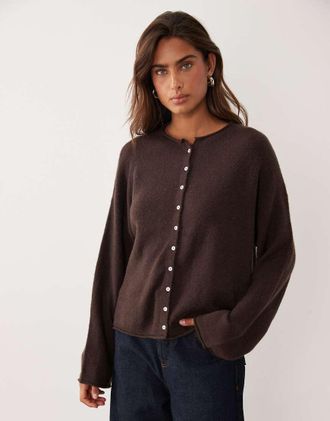 Abercrombie & Fitch leichter Strickcardigan in Braun