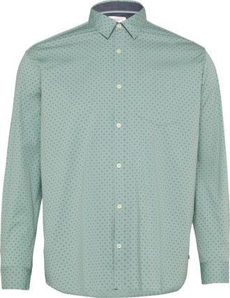 s.Oliver Slim Fit: Gemustertes Hemd mit Kentkragen salbeigrün XXL