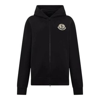 Moncler Zip-Hoodie mit Logo-Patch - - Sweatshirts & Hoodies - Herren - Schwarzk - XL