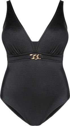 Fiorella Rubino Femme, Maillots de bain, Noir, Taille: 38 FR Maillot de bain une pi&egrave;ce avec d&eacute;tail de cha&icirc;ne