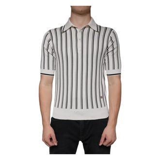 Dolce & Gabbana Polo Kurzarm T-Shirt - - Tops - Herren - Wei&szlig; - XS
