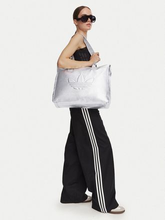 adidas Handtasche adidas Shopper Metallic Pu Bag KR1566 Silberfarben