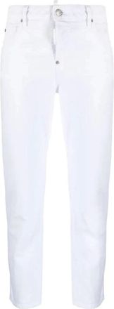 Dsquared2 Femme, Jeans, Blanc, Taille: 38 FR Cropped Jeans