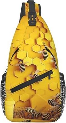 Generic Bees And Hives Sac &agrave; bandouli&egrave;re pour homme Sac &agrave; dos de randonn&eacute;e Motif abeilles et ruches