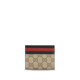 Gucci GG Coated Canvas Card Case - Beige