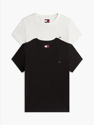 Tommy Hilfiger Lot de 2 T-shirts slim &agrave; col ras-du-cou