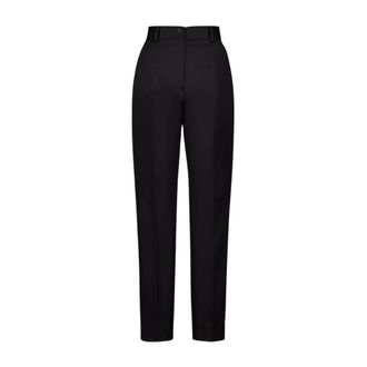 Dolce & Gabbana Schwarze Woll Tuxedo Hose - - Trousers - Damen - Schwarzk - L