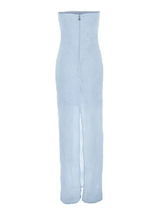 Rotate Womens Long Dress Light Blue Polyester
