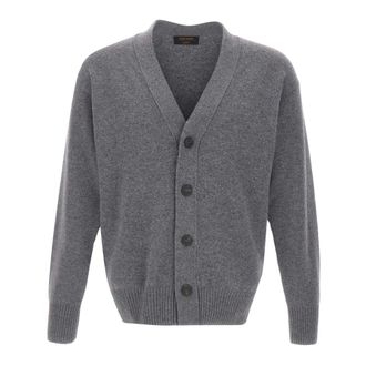 Gran Sasso Homme, Pulls, Gris, Taille: L Super Geelong V Cardigan