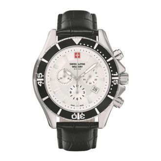 Swiss Alpine Military Swiss Alpine Military Herren Armbanduhr Nautilus Lederarmband 44 mm 7040.9532 - - Accessories - Herren - Schwarzk - ONE SIZE